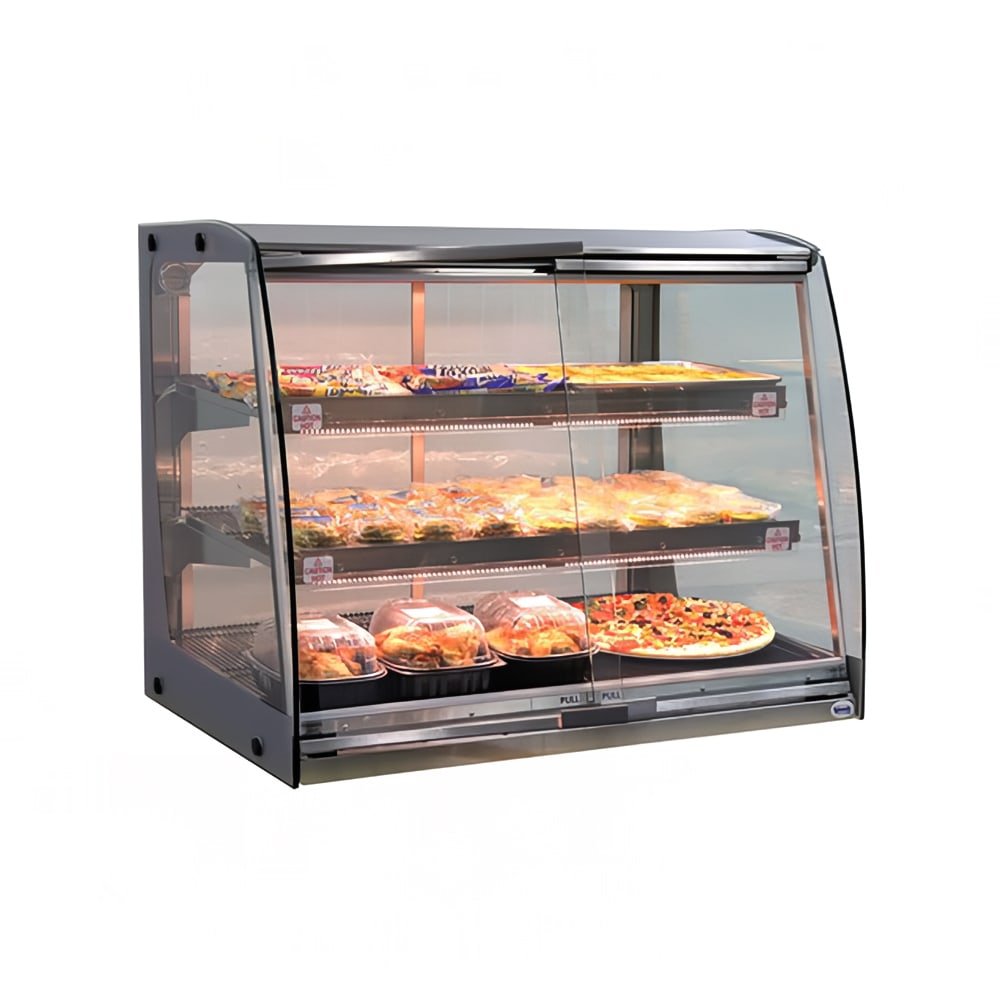 SandenVendo HFDHC0014: 42" 3-Shelf Heated Food Display Case
